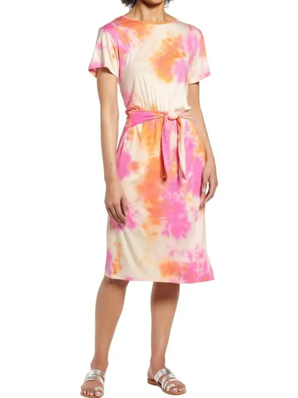 Fraiche By J Tie Dye Midi Dress - Multi