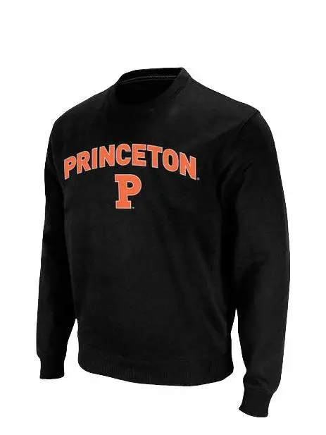 COLOSSEUM Princeton Tigers Arch & Logo Crew Neck Sweatshirt - Black