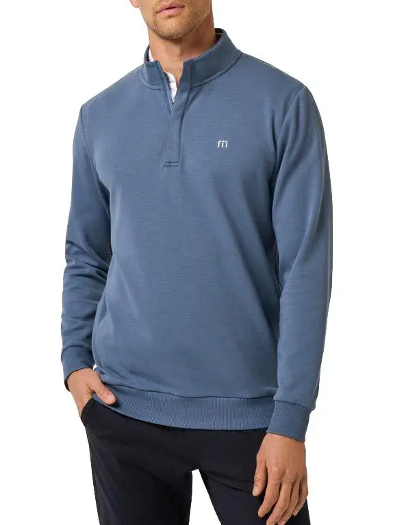 Travis Mathew Cloud 2.0 Quarter Zip Pullover - Bering Sea
