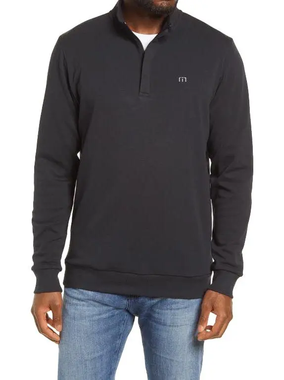 Travis Mathew Cloud 2.0 Quarter Zip Pullover - Black