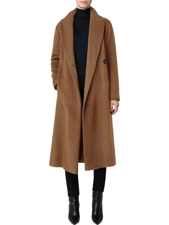 Akris Wool-blend Coat - Malt
