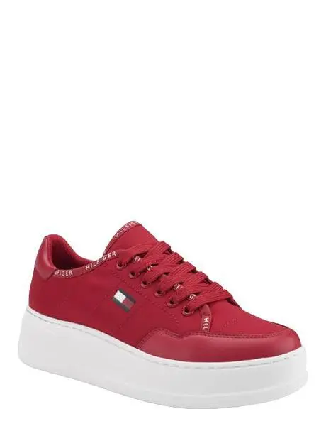 Tommy Hilfiger Grazie Platform Sneakers - Medium Red 610