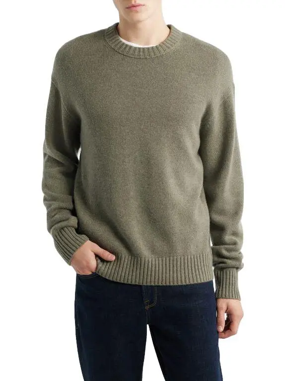 FRAME Cashmere Crewneck Sweater - Smoky Green