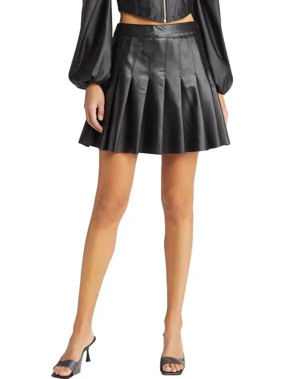 NIKKI LUND Anya Pleated Skirt - Black