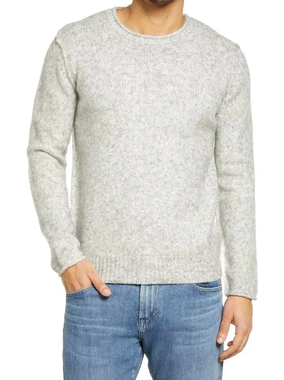 SCHOTT Rolled Collar Pullover Sweater - Cloud Grey
