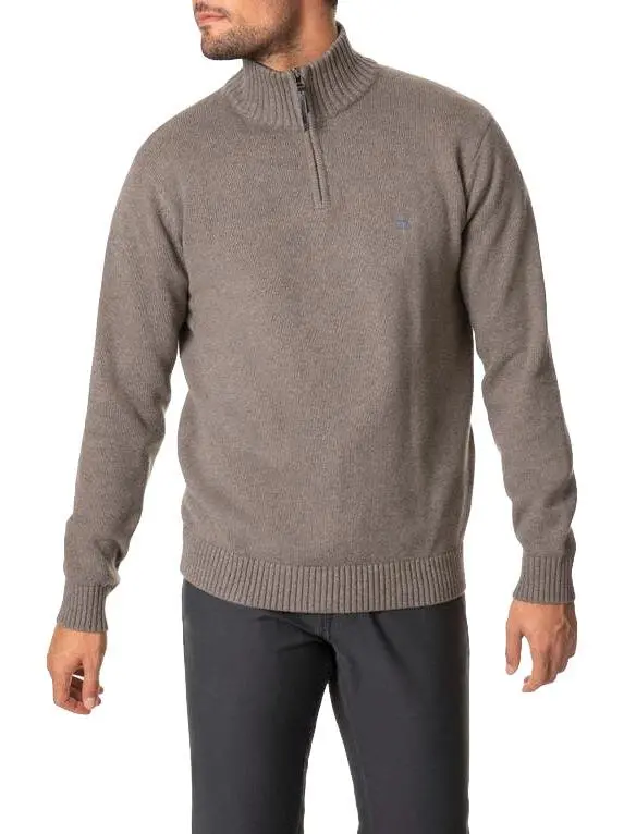 Rodd & Gunn Merrick Bay Quarter Zip Sweater - Almond