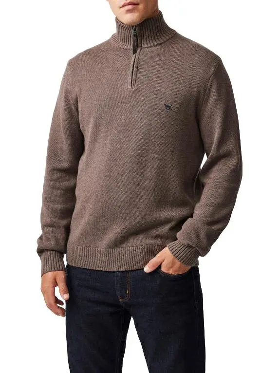 Rodd & Gunn Merrick Bay Quarter Zip Sweater - Nutmeg