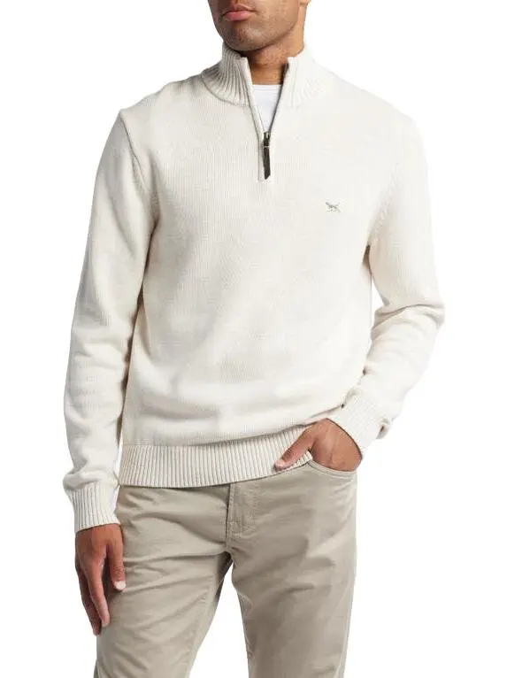 Rodd & Gunn Merrick Bay Quarter Zip Sweater - Oat