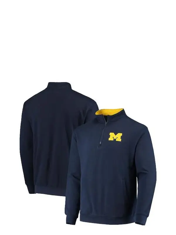 COLOSSEUM Michigan Wolverines Tortugas Logo Quarter-zip Jacket - Navy