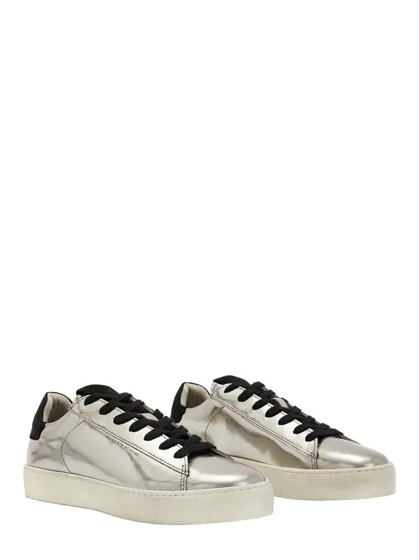 ALLSAINTS Shana Metallic Sneakers - Silver