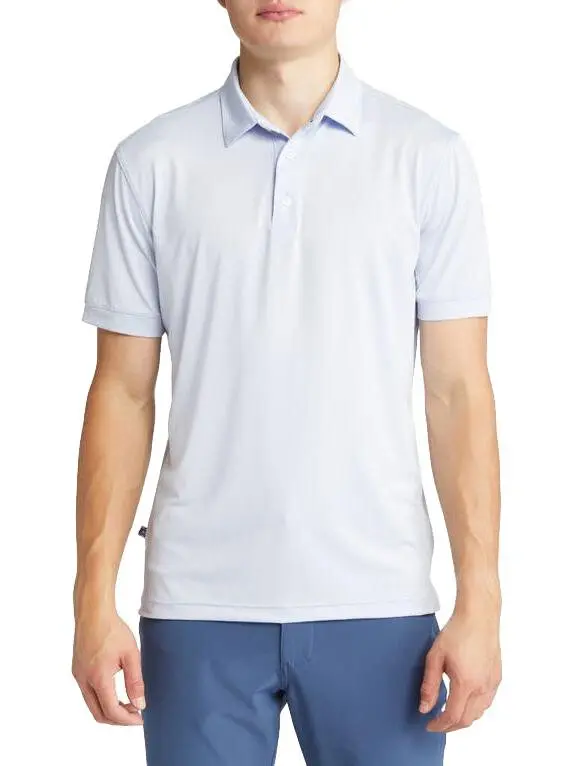 Mizzen+main Versa Solid Golf Polo - Light Blue Solid