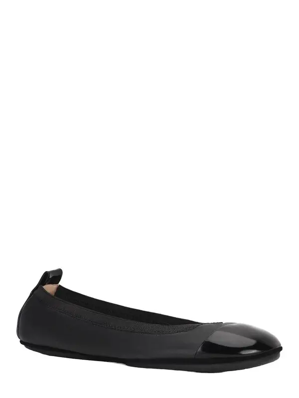 Yosi Samra Samantha Foldable Ballet Flat - Black/ Black