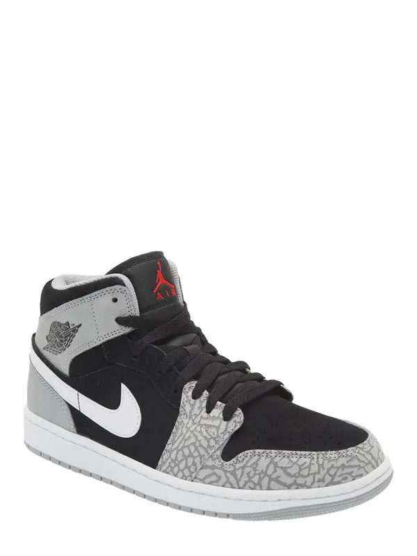 JORDAN Air Mid Se Basketball Sneaker - Black/ University Red/ White