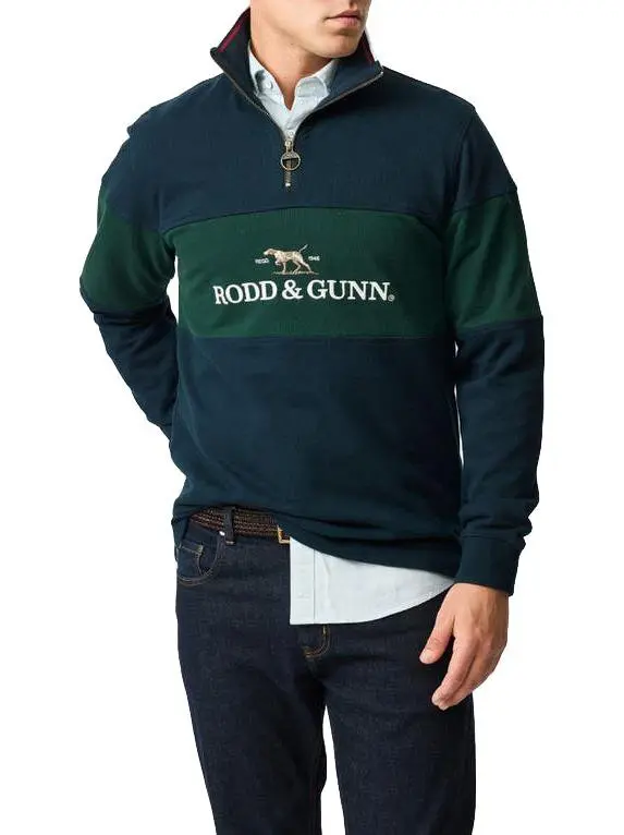 Rodd & Gunn Foresters Peak Quarter-zip Pullover - Eclipse