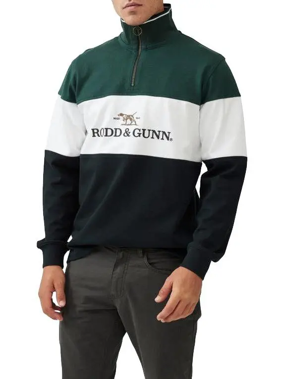 Rodd & Gunn Cotton Quarter-zip Pullover - Forest