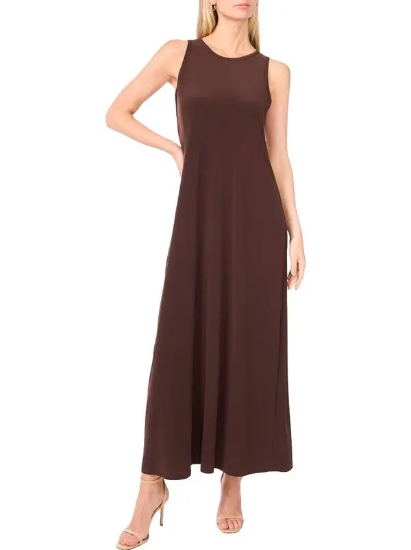 Vince Camuto Sleeveless Maxi Dress - Chocolate