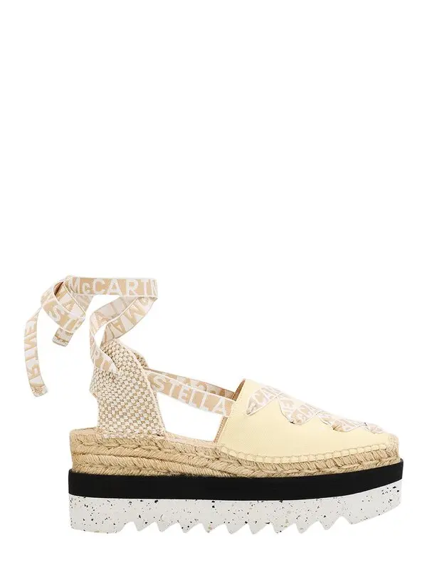 Stella McCartney Gaia Organic Canvas Espadrille Sandals - 7250 - Ban