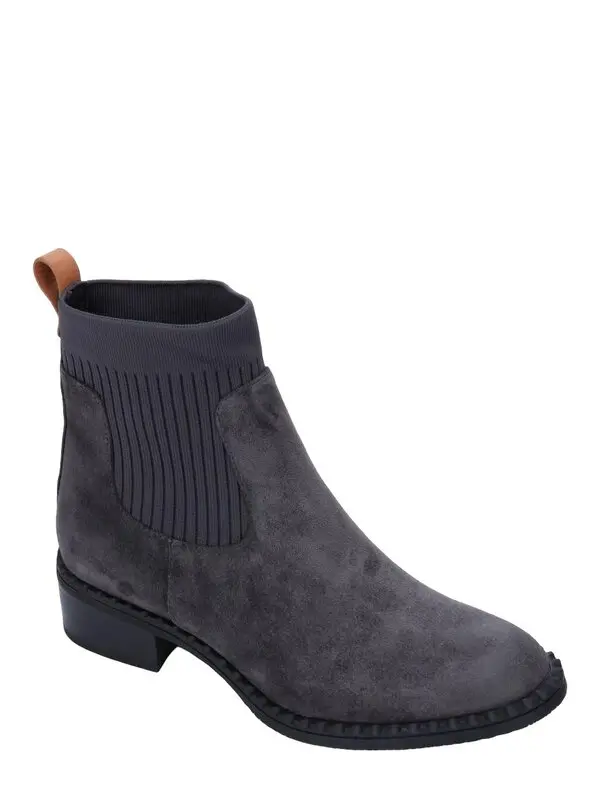 Gentle Souls Best Chelsea Boot - Charcoal Suede