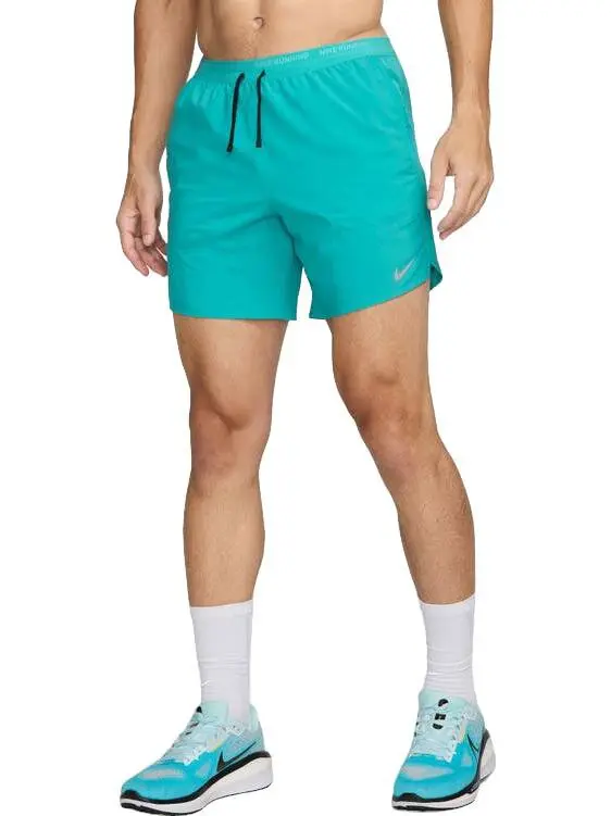 Nike Dri-fit Stride 7-inch Brief-lined Running Shorts - Dusty Cactus/ Black