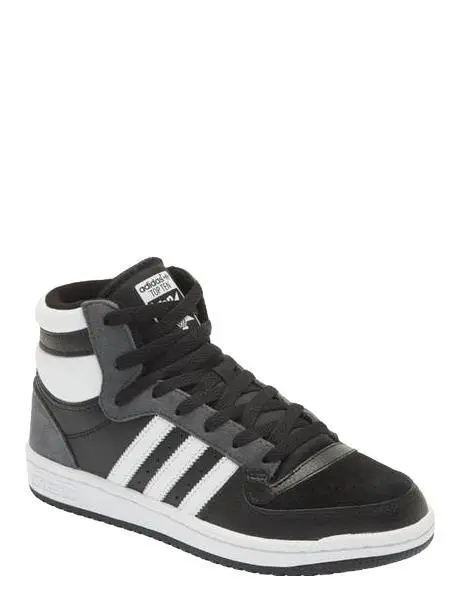 Adidas Top Ten Basketball High-top Sneaker - Core Black/ White/ Solid Grey