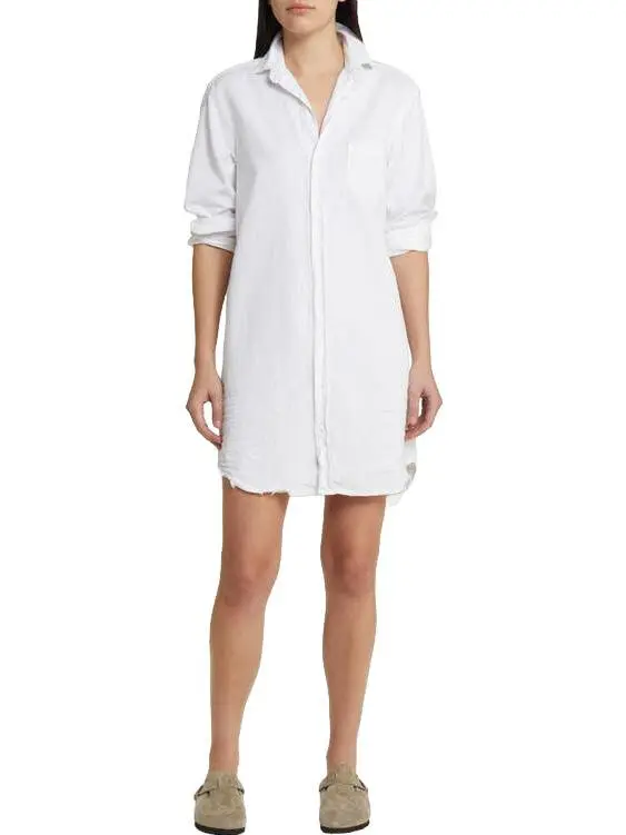 Frank & Eileen Mary Classic Long Sleeve Shirtdress - White Tatt