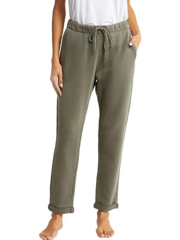 Barefoot Dreams Rolled Hem Terry Pants - Olive Branch