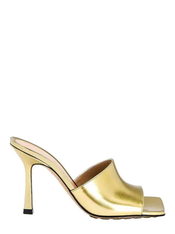 Bottega Veneta Stretch Mule Sandals - Gold