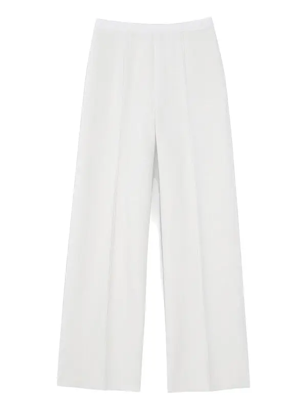 Lafayette 148 New York Cashmere Silk Double Knit Relaxed Pants - Cloud
