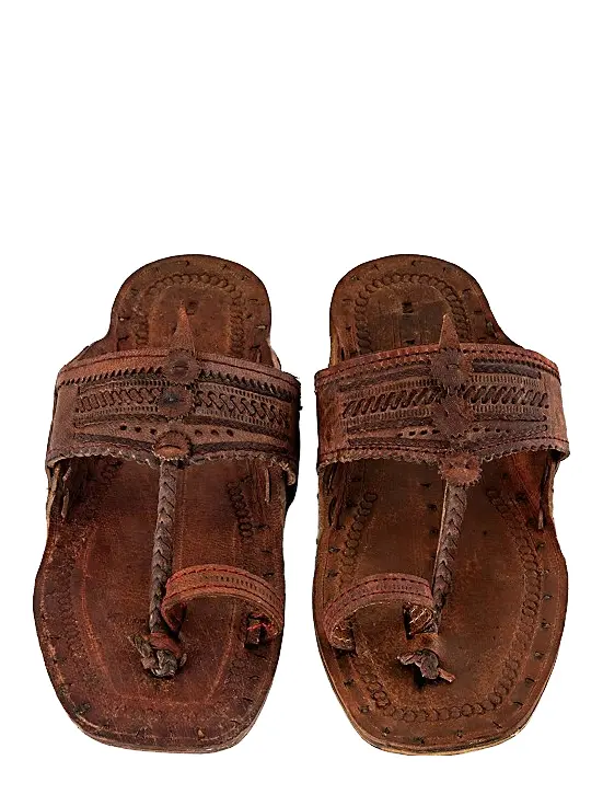 HIPPIESHOP Water Buffalo Leather Sandals - Brown
