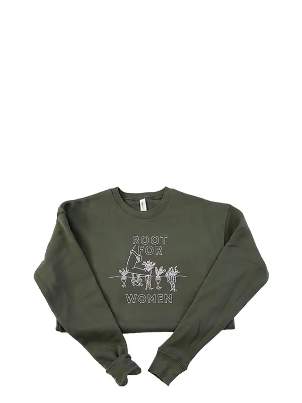 OVERSEASONED Root For Crewneck - Sage Green