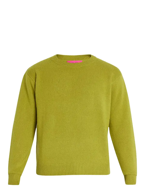 THE ELDER STATESMAN Heavyweight Cashmere Sweater - Snap Pea
