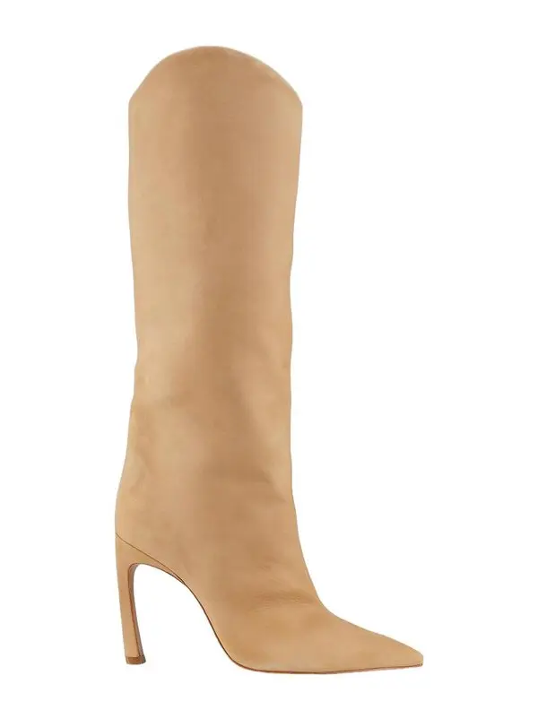 Schutz Maryana Nubuck Knee-high Boots - Light Beige