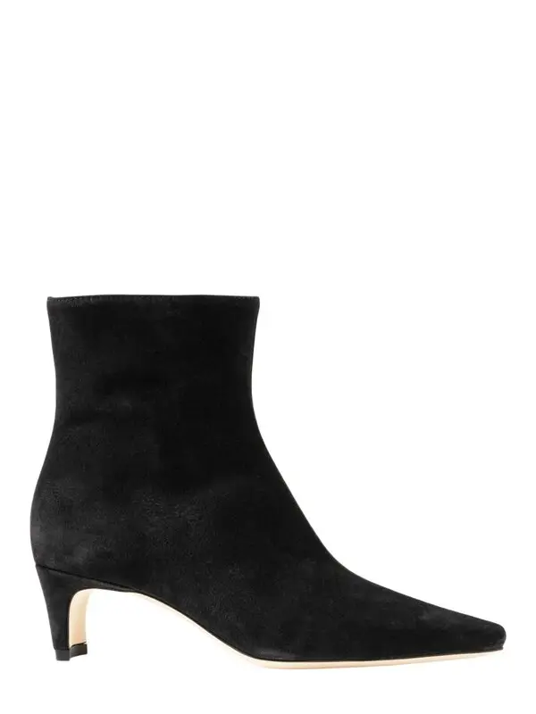 Staud Wally Suede Ankle Boots - Black