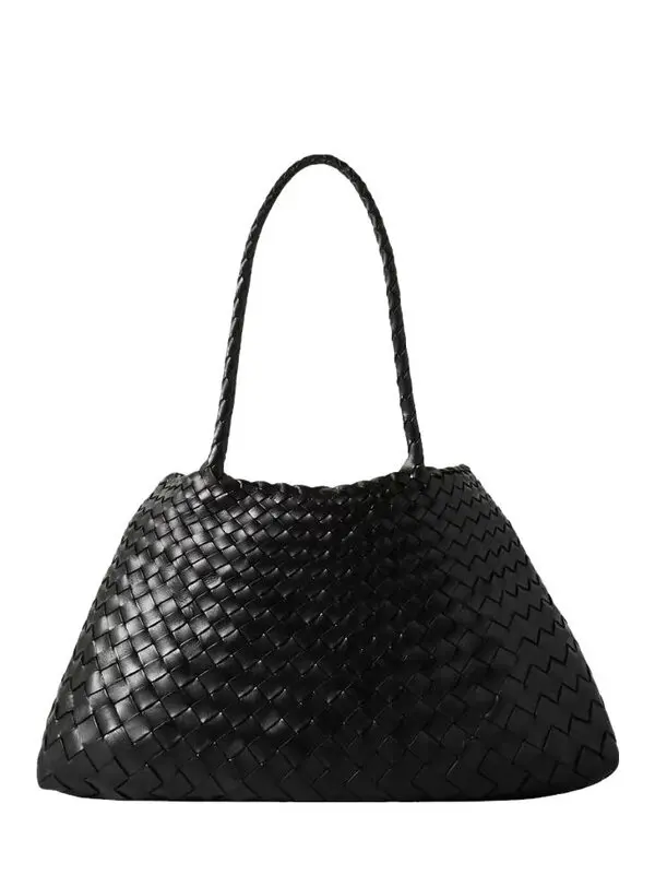 Dragon Diffusion Santa Croce Woven Leather Tote - Black