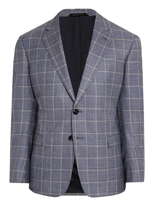 Giorgio Armani Windowpane Sport Coat - Grey
