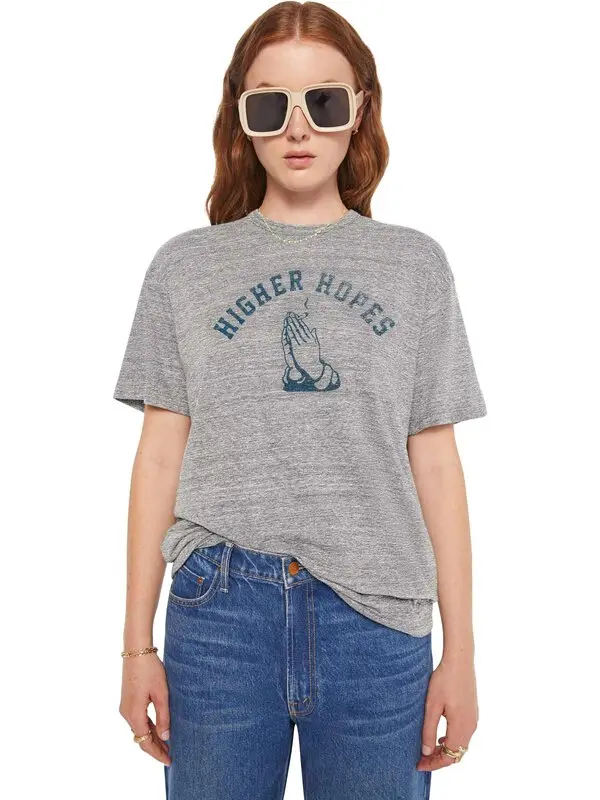 MOTHER The Steamroller Higher Hopes T-shirt - Grey