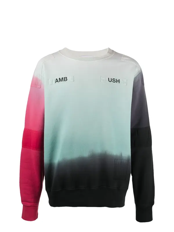 AMBUSH Ombré Logo-print Sweatshirt - Green