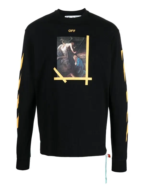 Off-White Caravaggio Painting Cotton T-shirt - Black