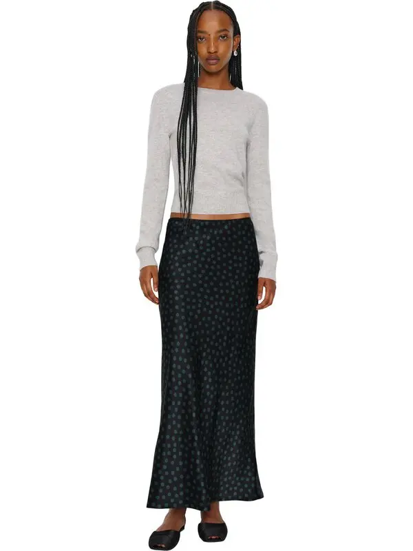 REFORMATION Layla Silk Skirt - Cosmic Dot