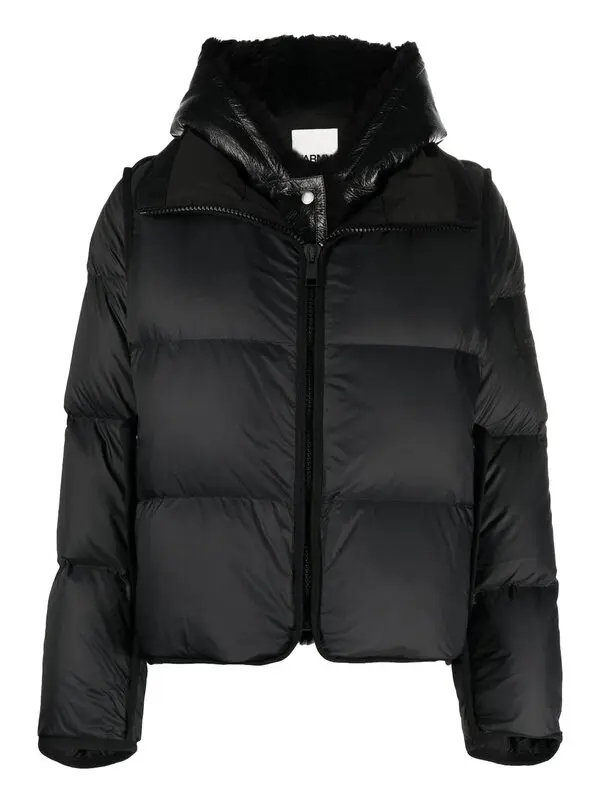 YVES SALOMON Logo-patch Puffer Coat - Black