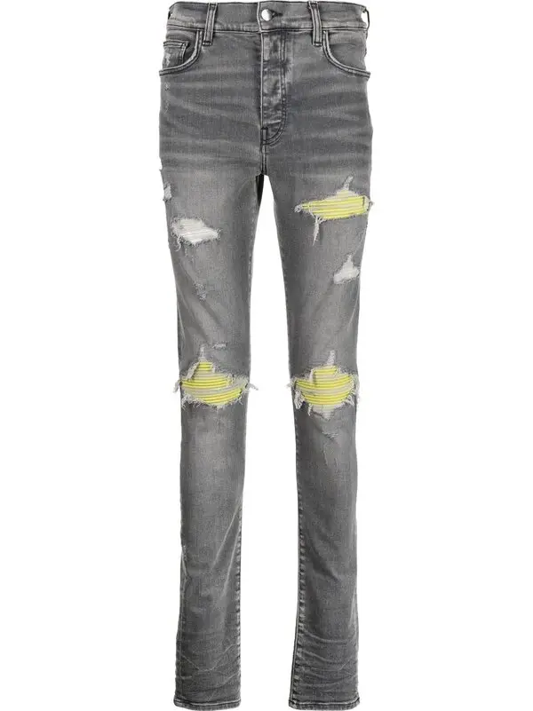 Amiri Mid-rise Skinny Jeans - Grey