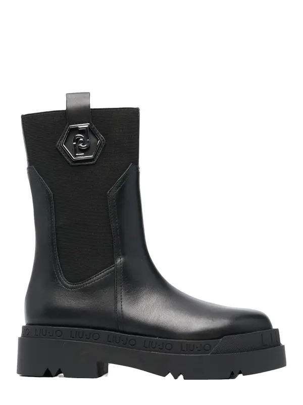 Liu Jo Love 34 Leather Chelsea Boots - Black