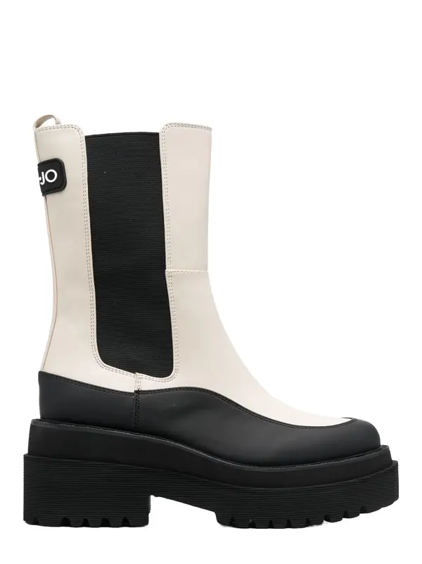 Liu Jo Two-tone Ankle Boots - White