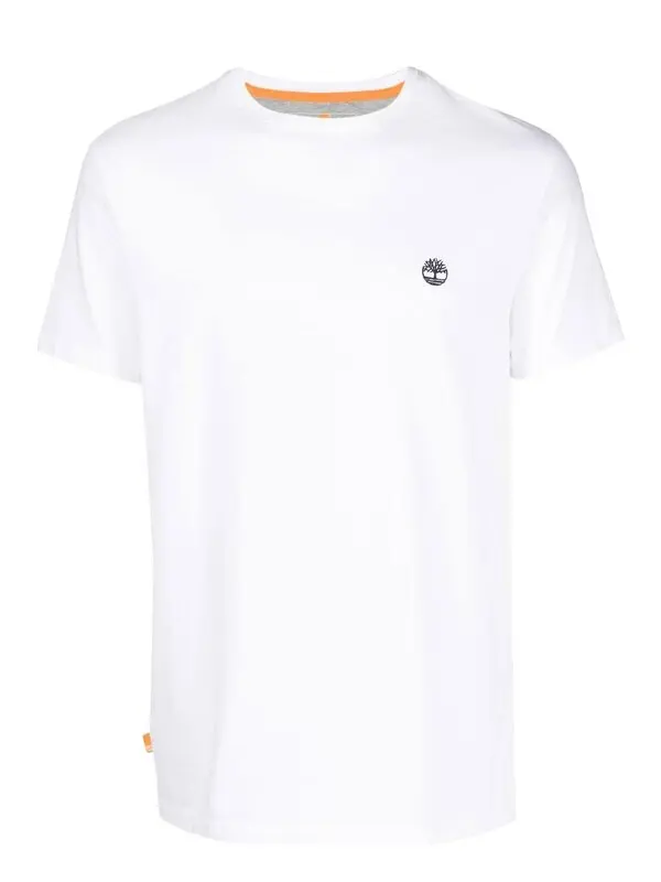 Timberland Logo-embroidered Cotton T-shirt - White