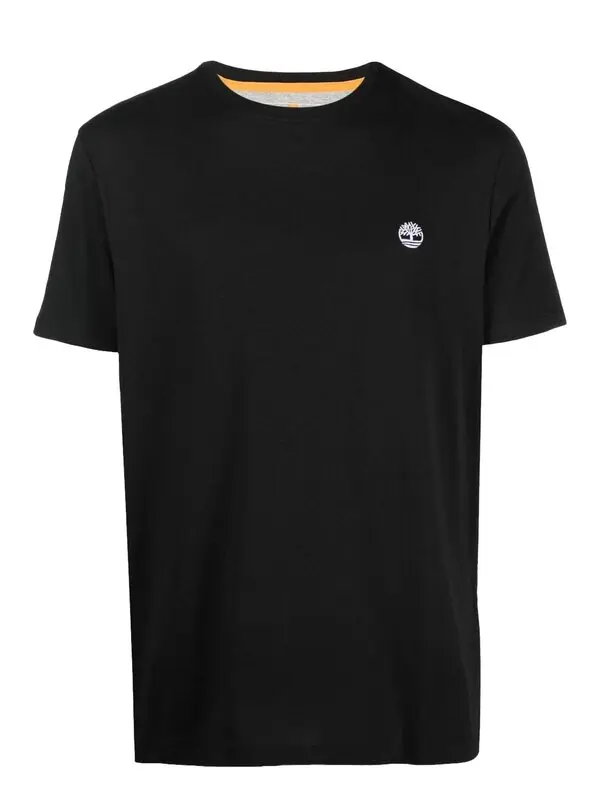 Timberland Logo-embroidered Cotton T-shirt - Black