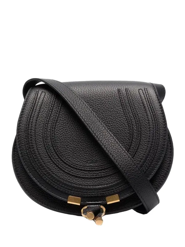 Chloé Marcie Leather Crossbody Bag - Black