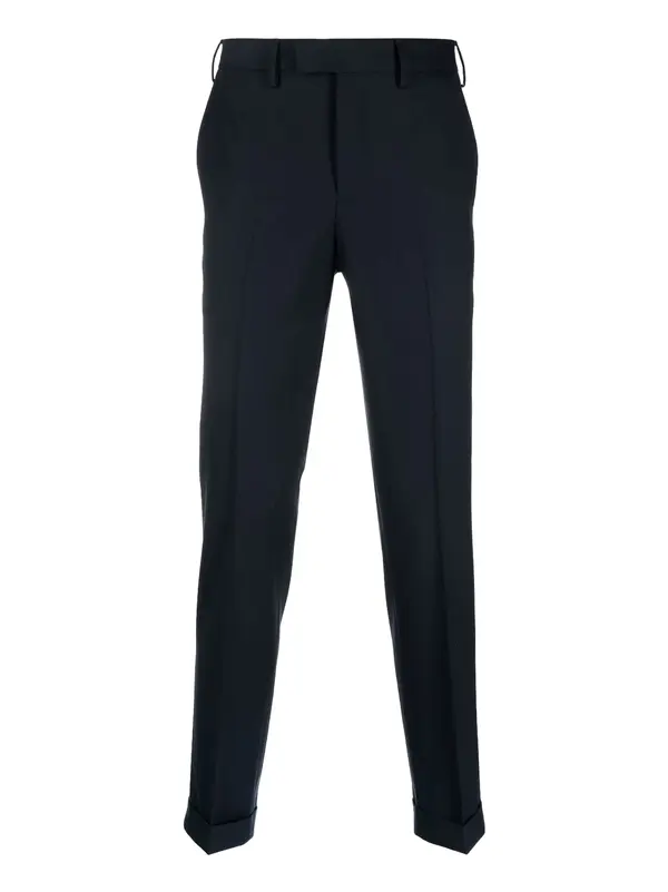 PT TORINO Straight-leg Tailored Trousers - Blue