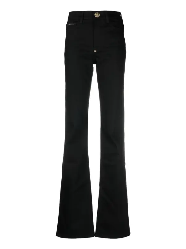 Philipp Plein High-waisted Flared Jeans - Black