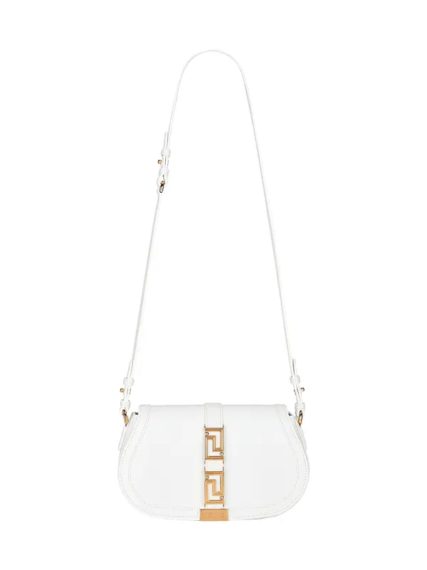 Versace Greca Goddess Shoulder Bag - Bianco Ottico & Oro
