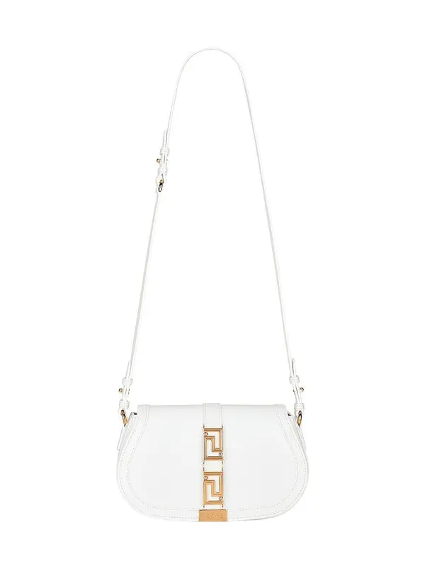 Versace Greca Goddess Shoulder Bag - Bianco Ottico & Oro